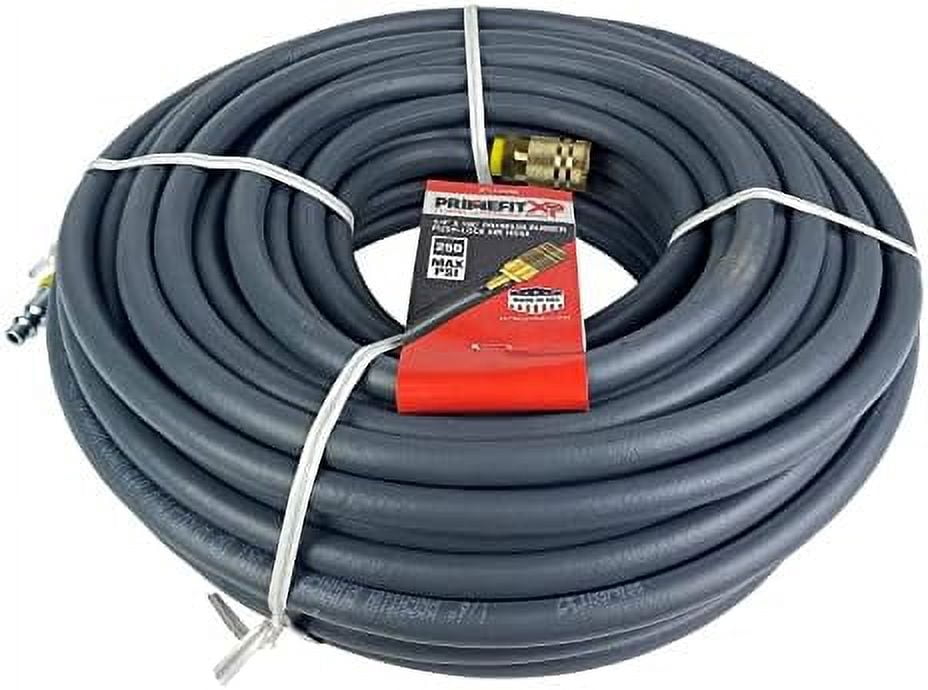 NPL14100C 1/4in x 100 Foot Premium Rubber Push Lock Air Hose with ...