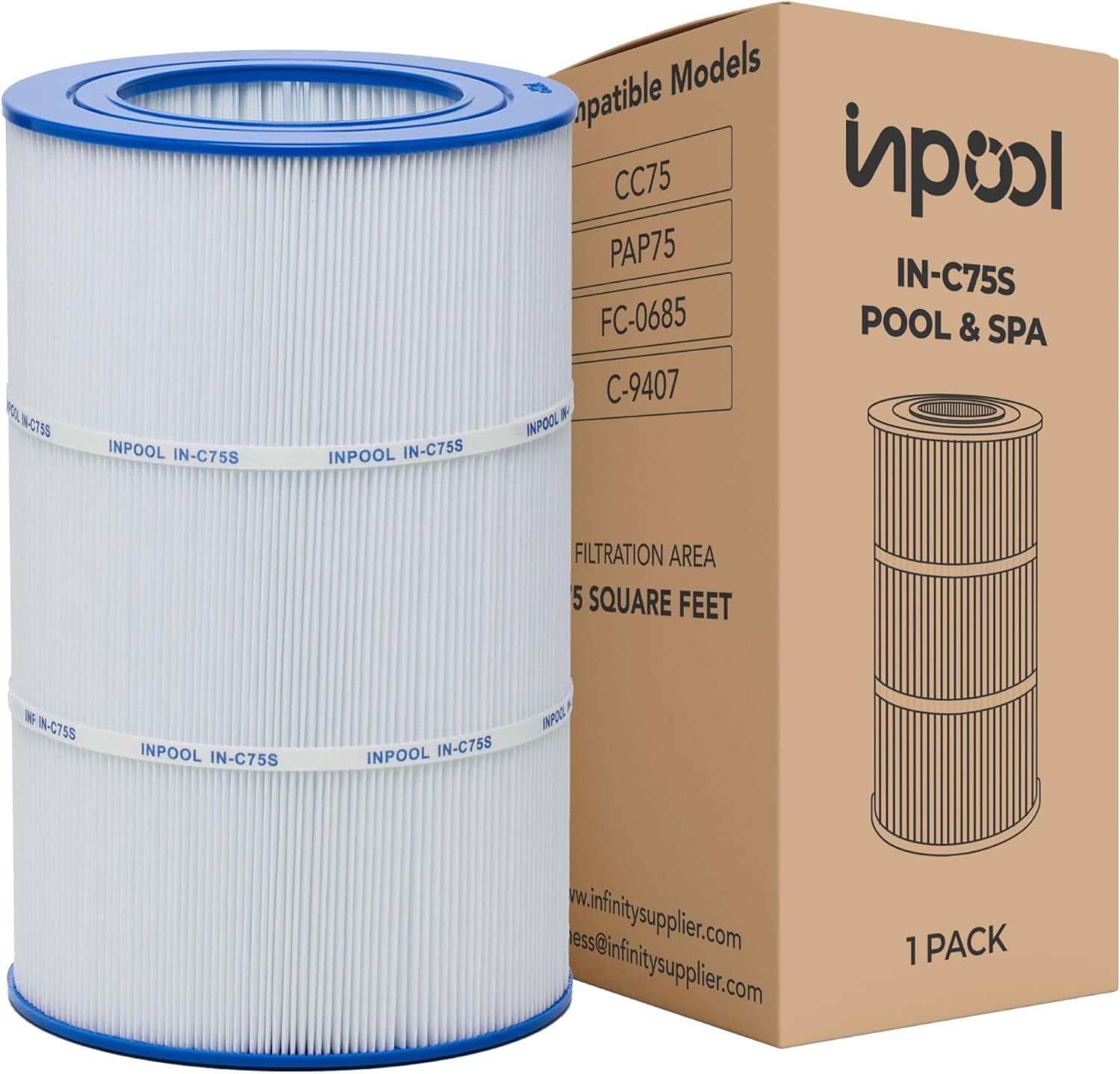 NPOOL,IN-C75S – Pool Filter and spa Filter Cartridge, Compatible with ...
