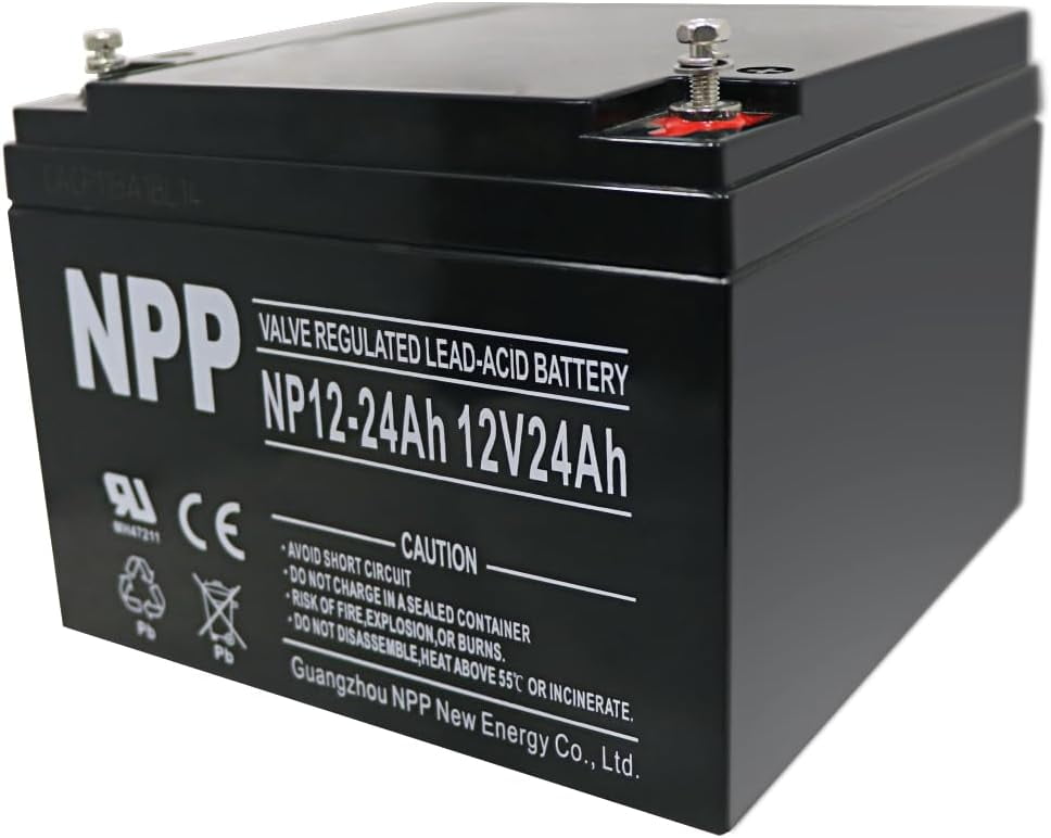NPP Battery 12V 24Ah SLA Battery Rechargeable Replacement Battery ...