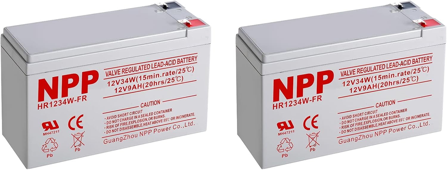 NPP High Rate FR HR1234W (F2, 2Pcs) 204Watts High Rate Battery Replace ...