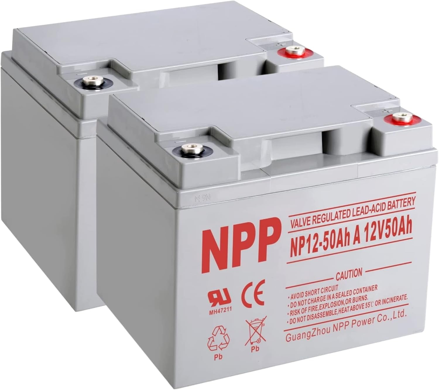 NPP NP12-50Ah (T14, 2 Pcs) 12V 50Ah 12 Volt Rechargeable SLA Sealed ...