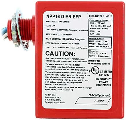 NPP16-D-ER-EFP nLight Relay Emergency Power Pack, 100/277V$$Tools ...