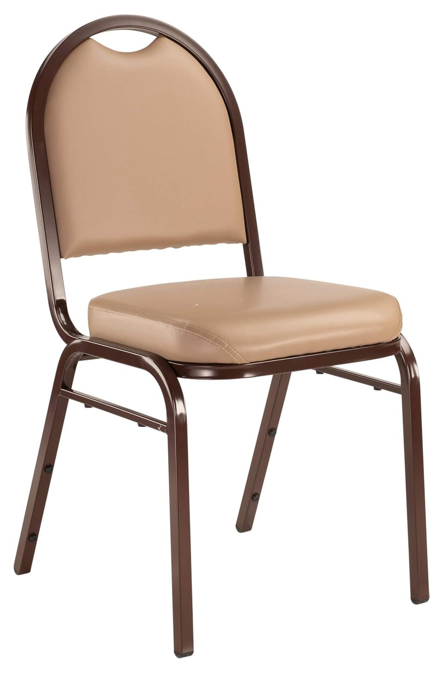 NPS 9201-M Vinyl-upholstered Dome Back Stack Chair with Steel Mocha ...