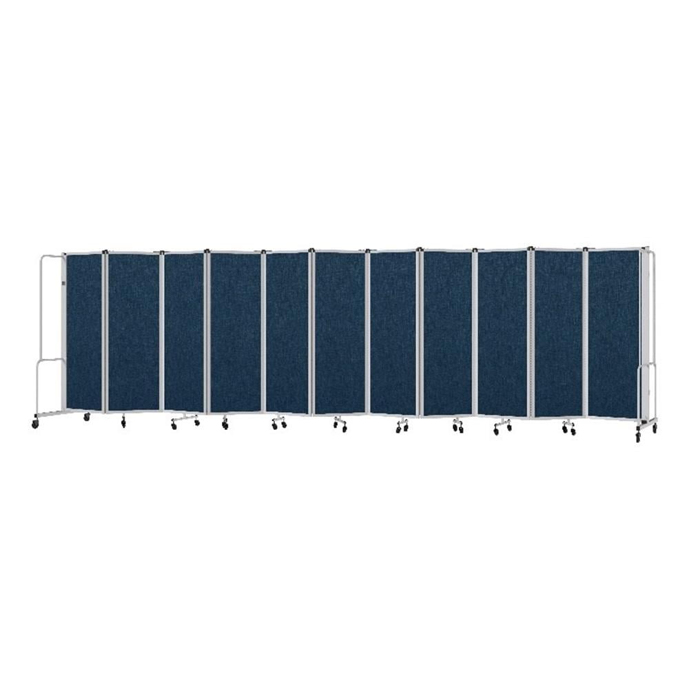NPS Room Divider 6' Height 11 Sections Blue Panels and Grey Frame ...