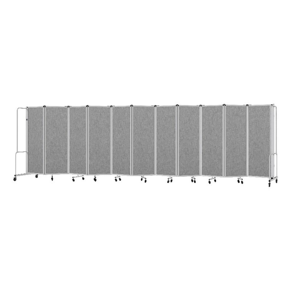 NPS Room Divider 6' Height 11 Sections Grey Panels and Grey Frame ...