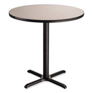 Regency Via Cafe High 36" Round X-Base Table- Mahogany/Grey - Walmart.com