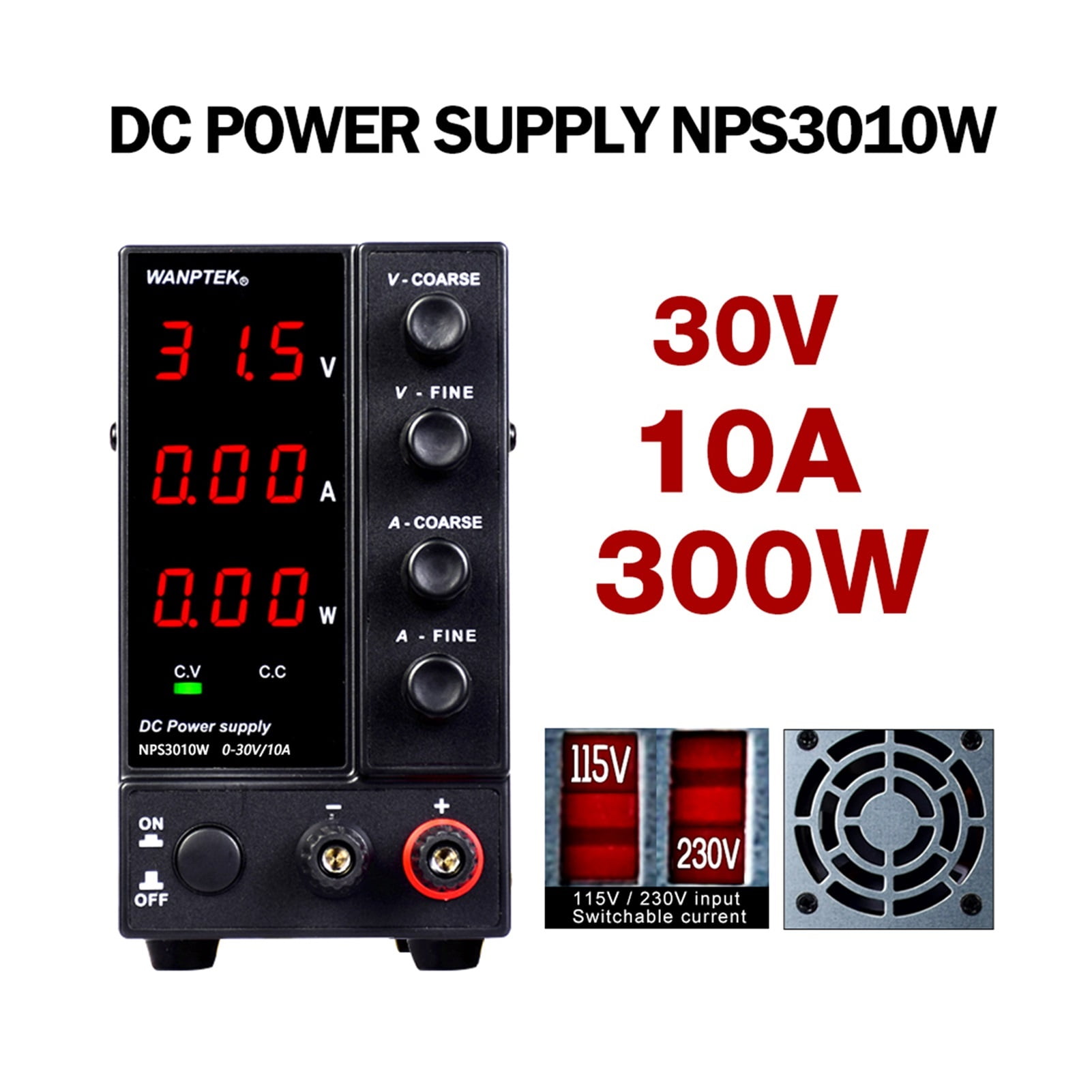 NPS3010W Laboratory Switching Dc Power Supply 30V 10A Adjustable ...