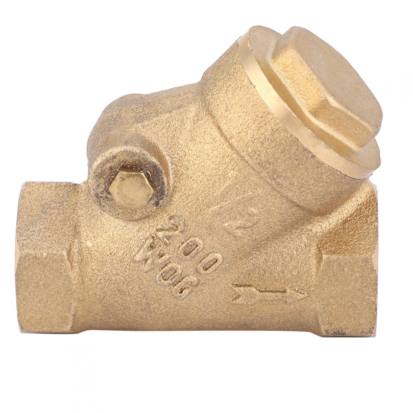 NPT 1/2in Thread Brass Check Valve Y Type One Way Check Valve 1.6Mpa ...