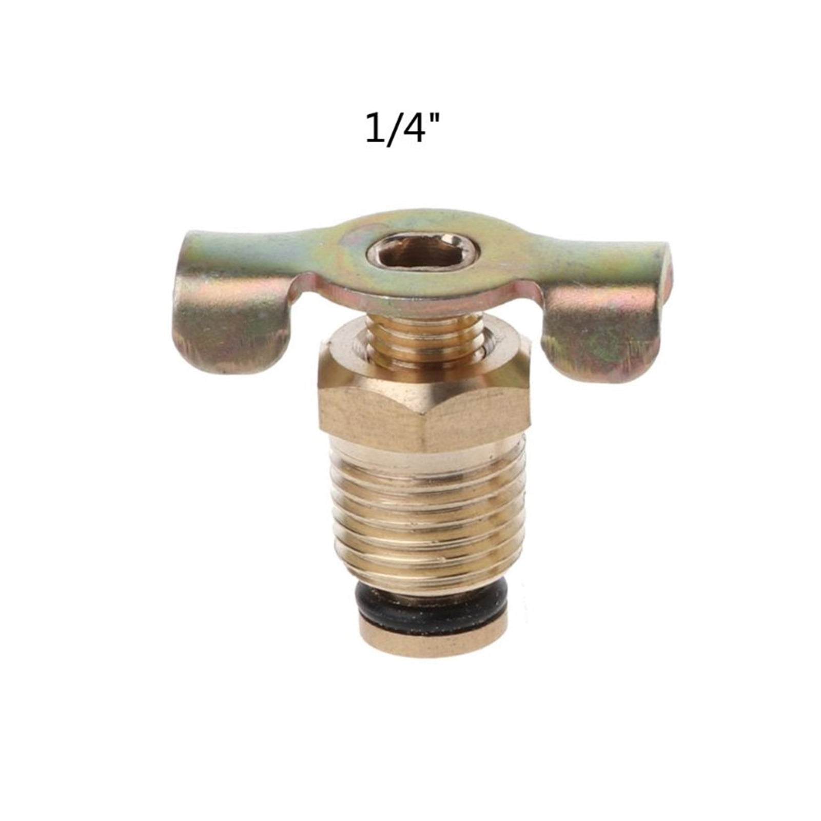 NPT 1/4" 3/8" 1/2''Solid Brass Drain Valve Compressor Air Tank Port ...