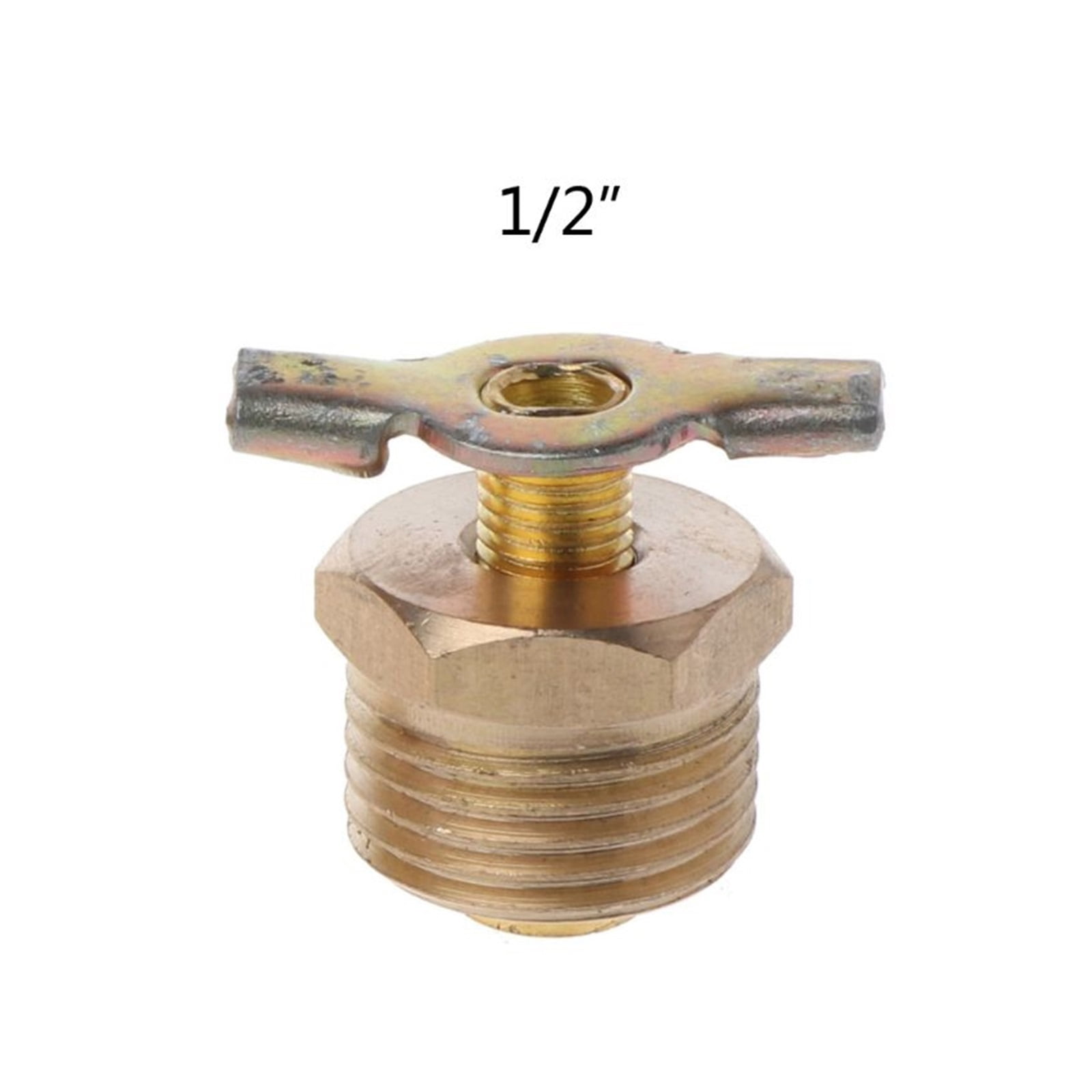 NPT 1/4" 3/8" 1/2''Solid Brass Drain Valve Compressor Air Tank Port ...