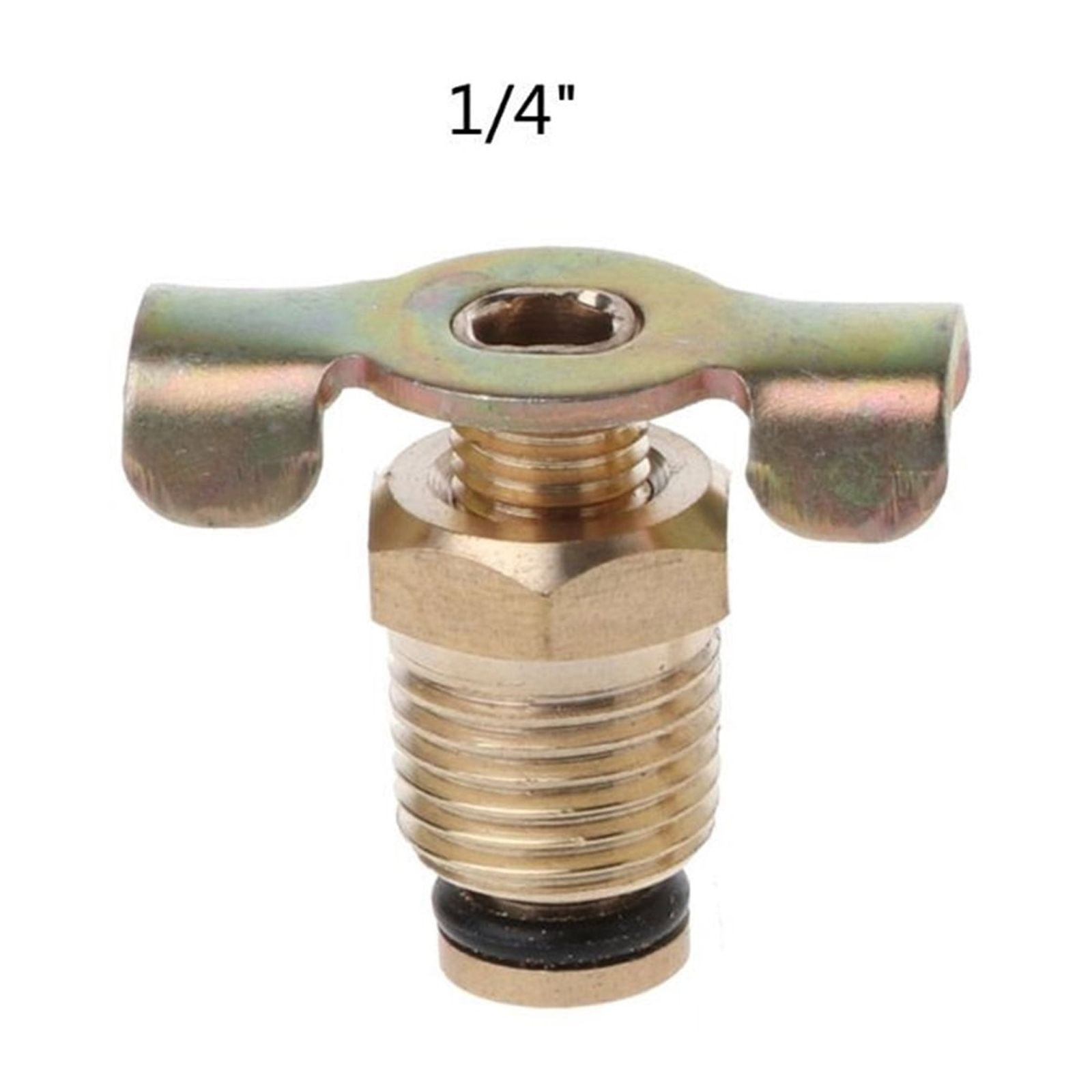 NPT 1/4" 3/8" 1/2''Solid Brass Drain Valve Compressor Air Tank Port ...