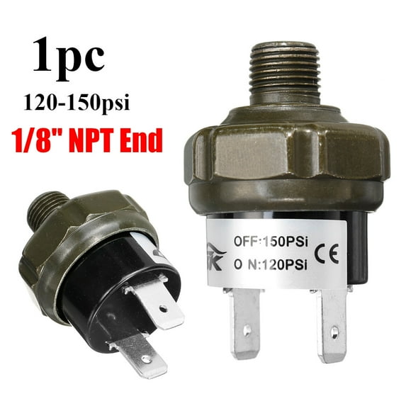 NPT 1/8" Air Compressor Tank Pressure Control Switch 120-150psi 12V 24V ...
