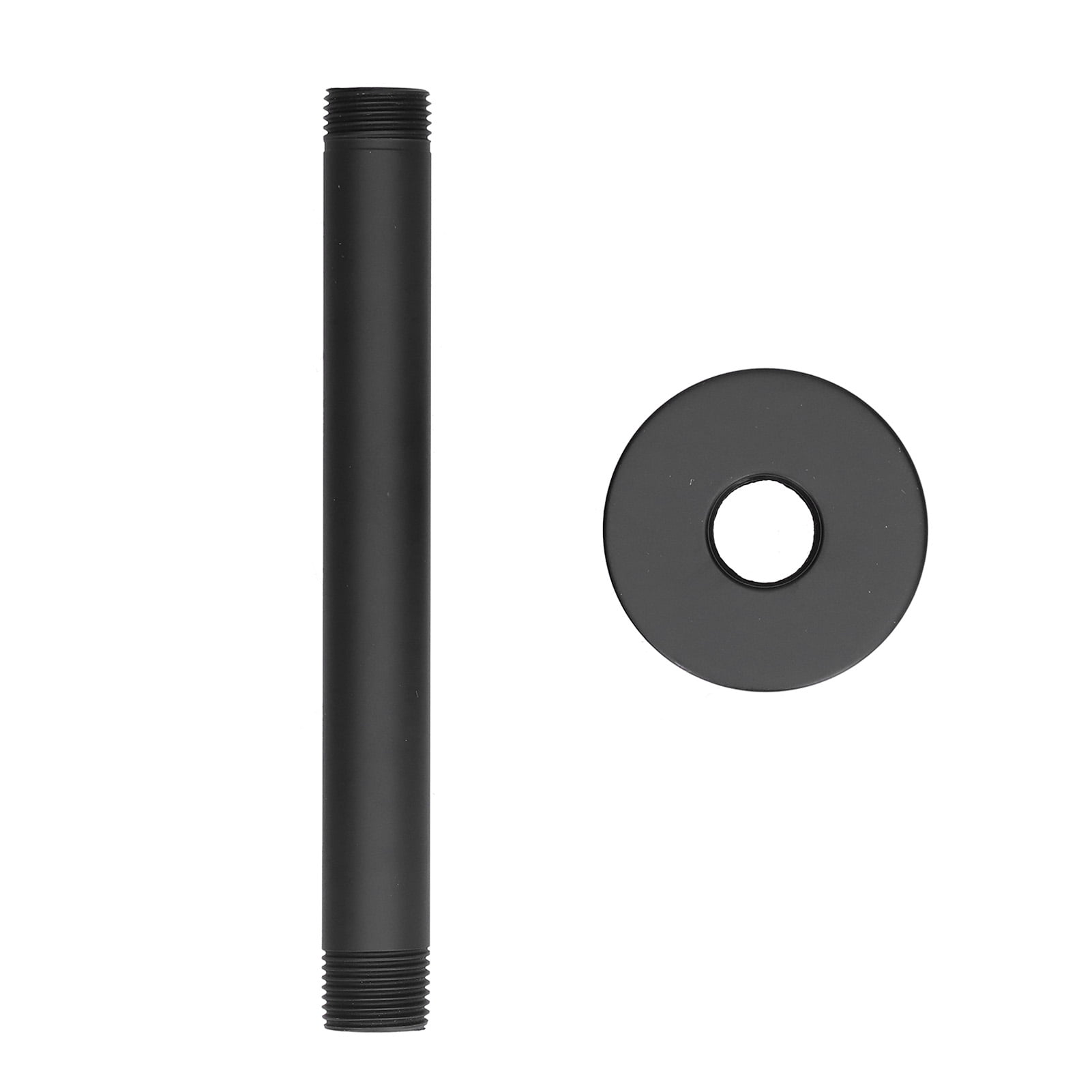 NPT 20MM Shower Arm 6 Inch Concealed Wall Mounted Black Shower Head ...