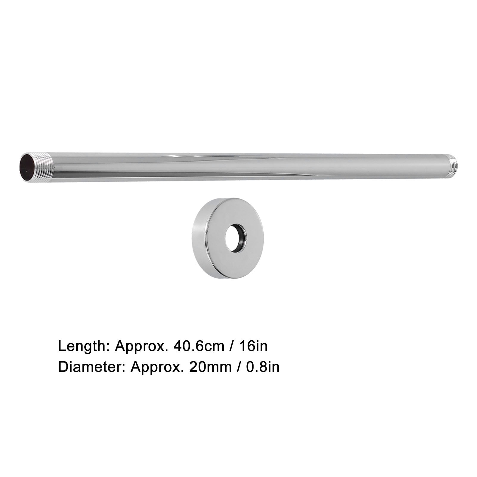 NPT 20mm Ceiling Mounted Shower Arm Stainless Steel Shower Head Riser ...