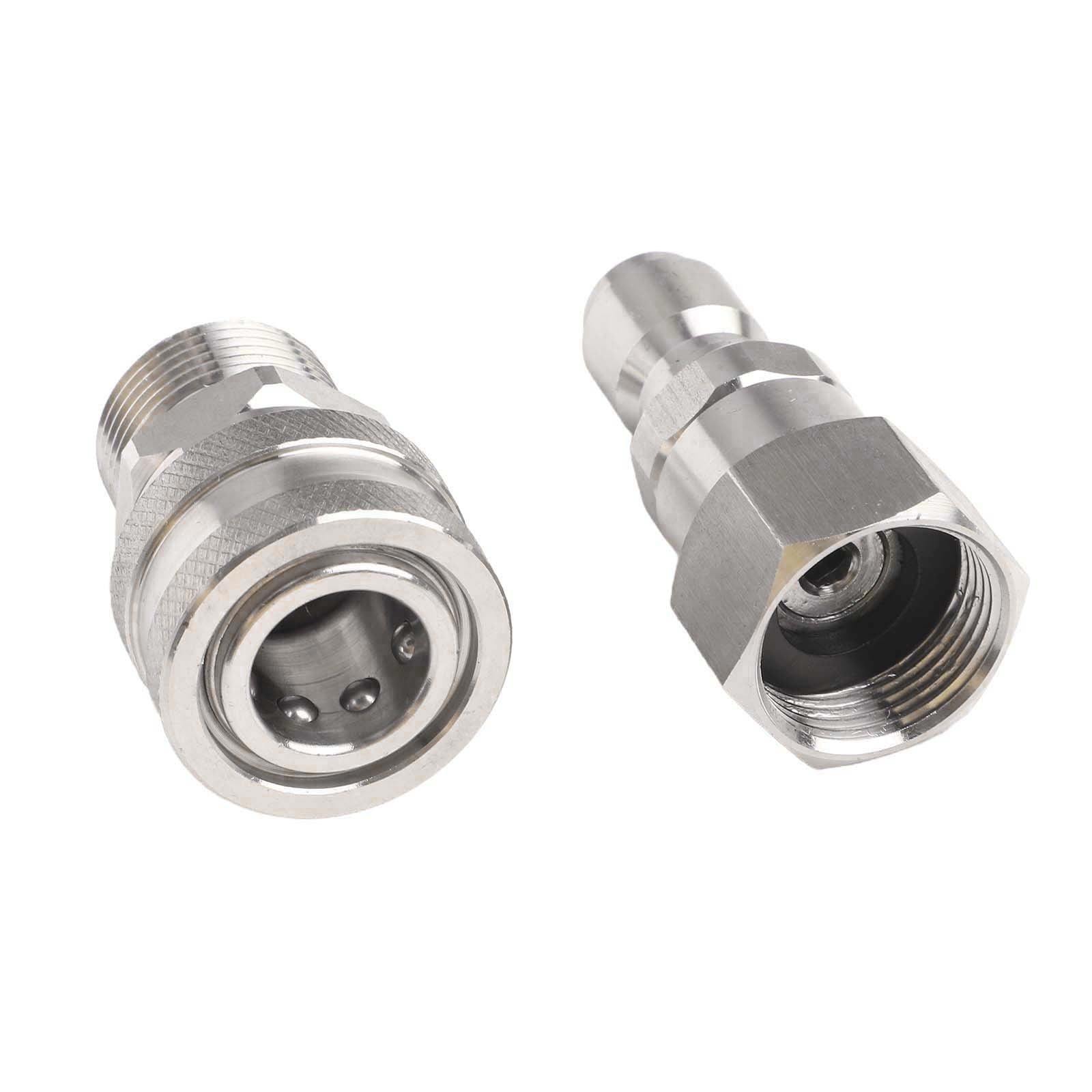 NPT 3/8 Inch Male Female Quick Connector Kit Pressure Washer Adapters ...