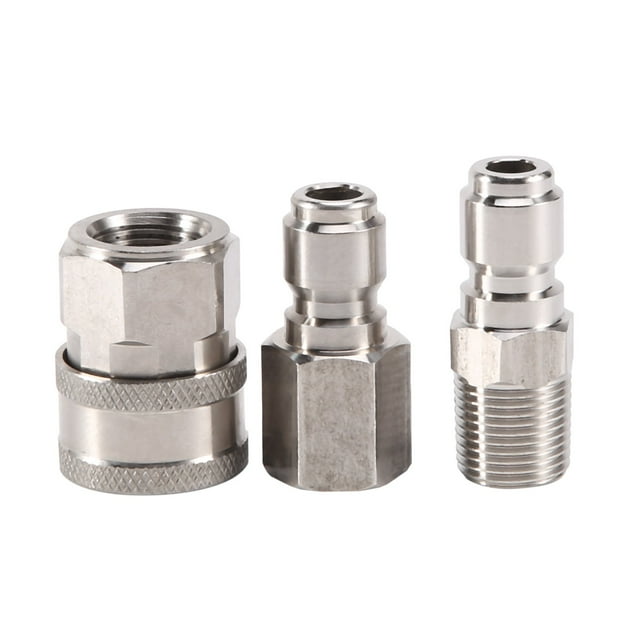 NPT 3/8 Inch Male and Female Quick Connector Kit Pressure Washer ...