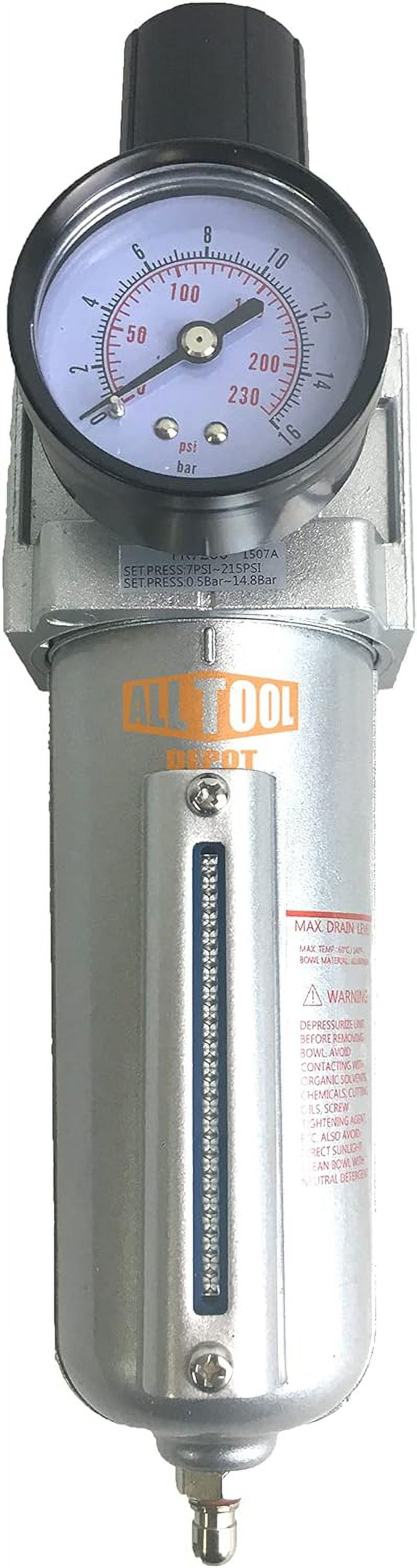 NPT HEAVY DUTY Compressed Air In Line Filter Regulator Combo Piggyback ...