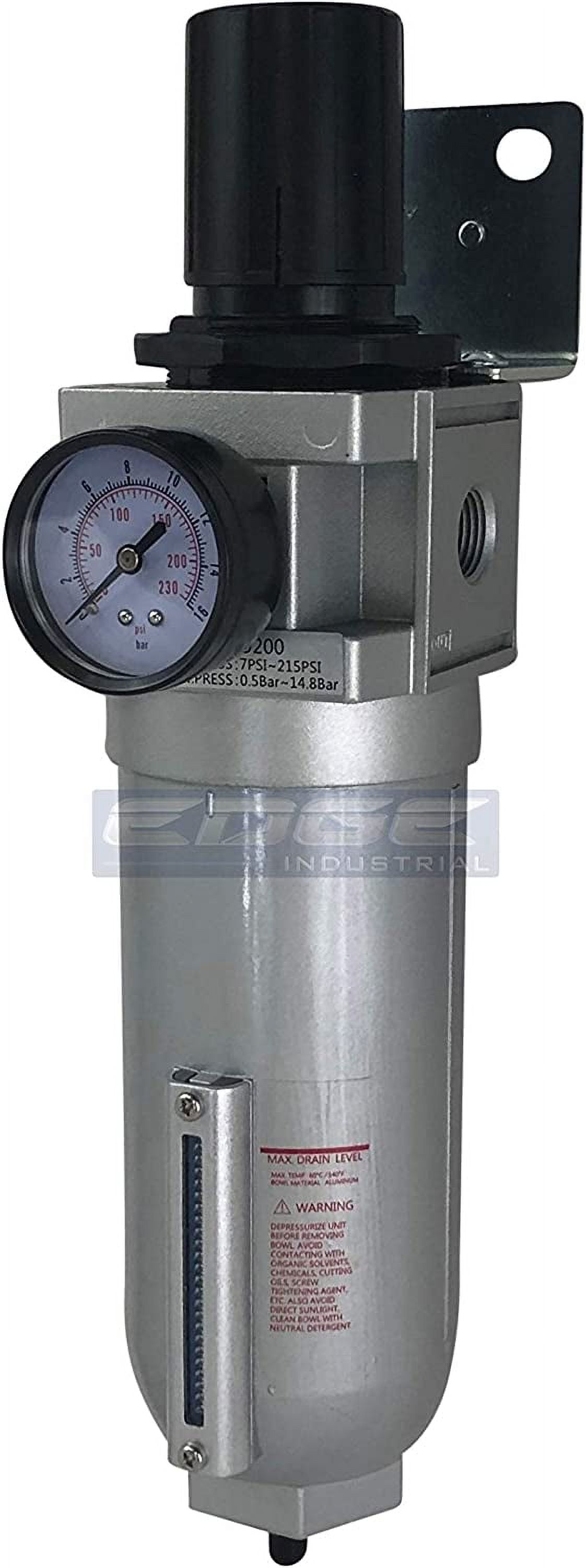 NPT HIGH AIR PRESSURE REGULATOR & PARTICULATE FILTER WATER TRAP & AUTO ...