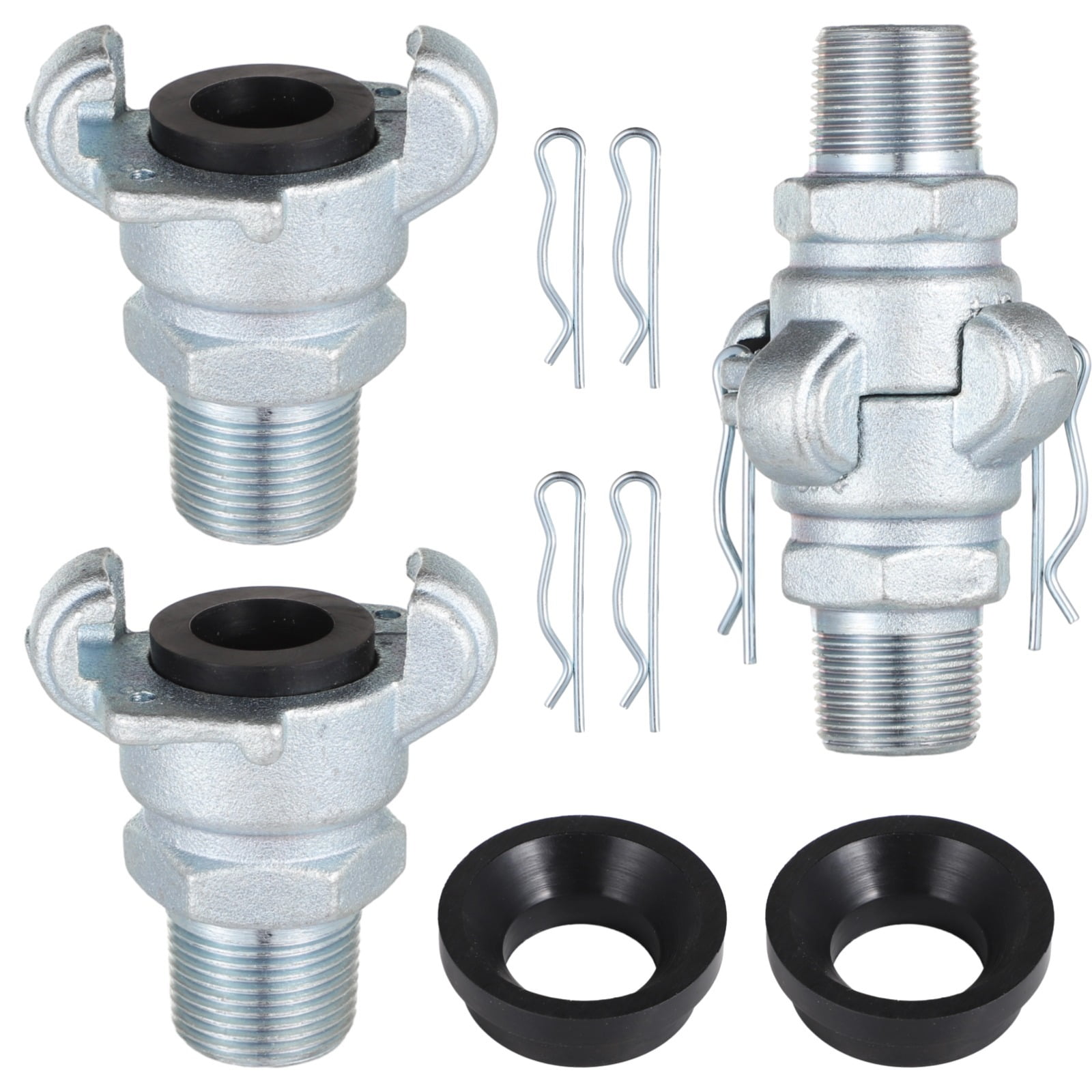 NPT Iron Air Hose Fittings, 2 Sets 3/4 Inch Male End Chicago Fitting ...