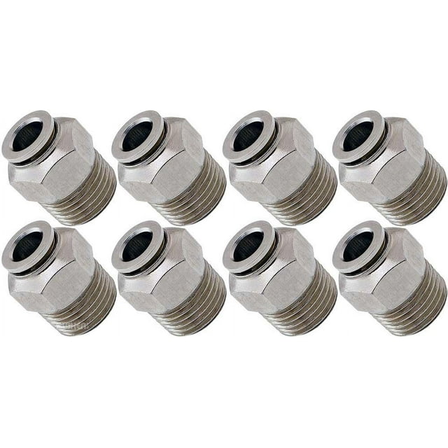 NPT Male Push To Connect (PTC) Straight Pneumatic Fitting For 3/8" OD ...