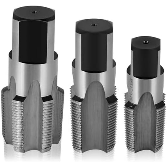 NPT Pipe Tap Set 1", 1-1/4" and 1-1/2", 3pcs Carbon Steel Pipe Taps ...