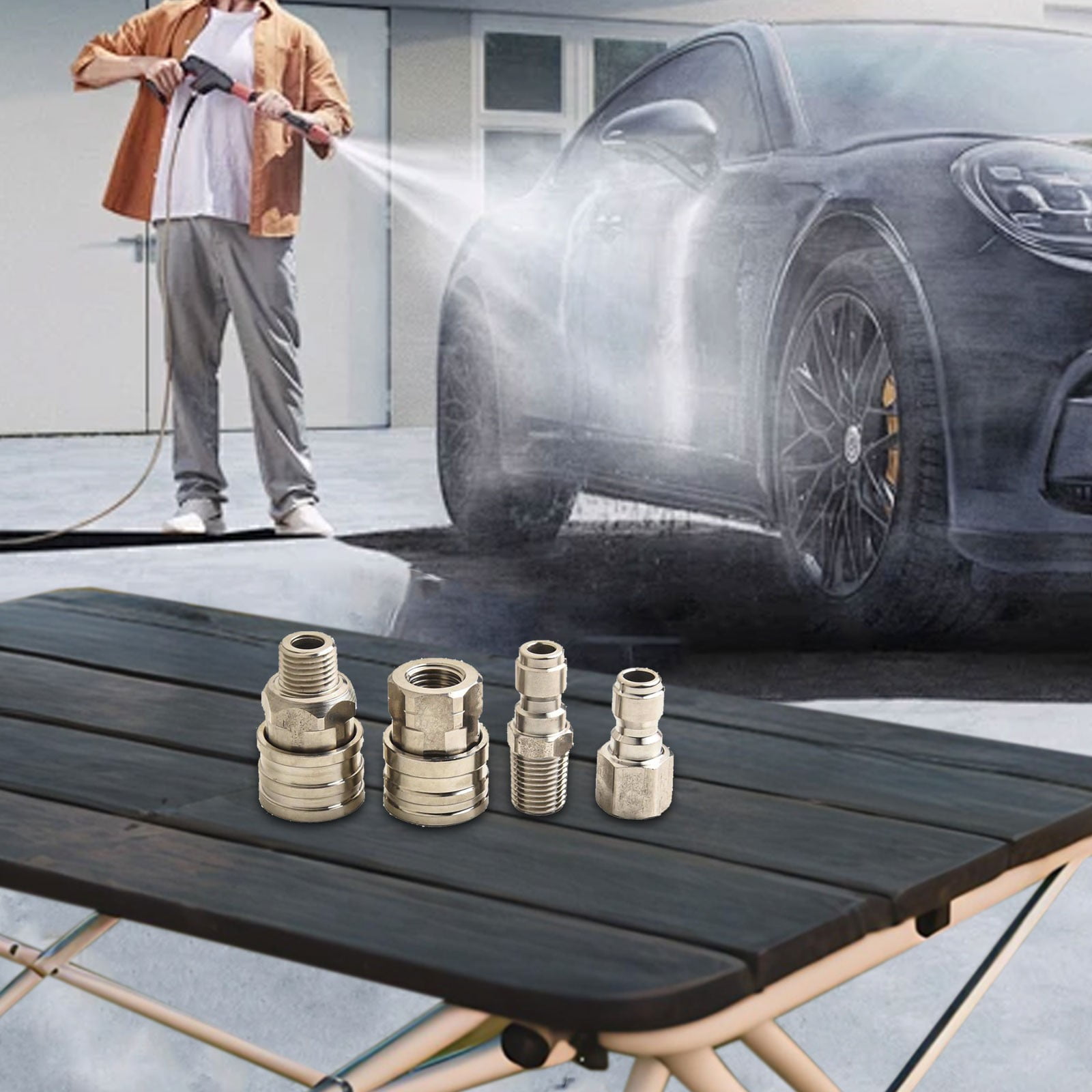 NPT Quick Connector Male Female Adapter 1/4 3/8 For High Pressure ...