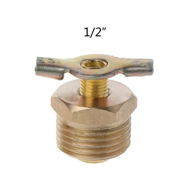 1/4" NPT Brass Compressor Tank Petcock Water Drain 30x24mm - Walmart.com