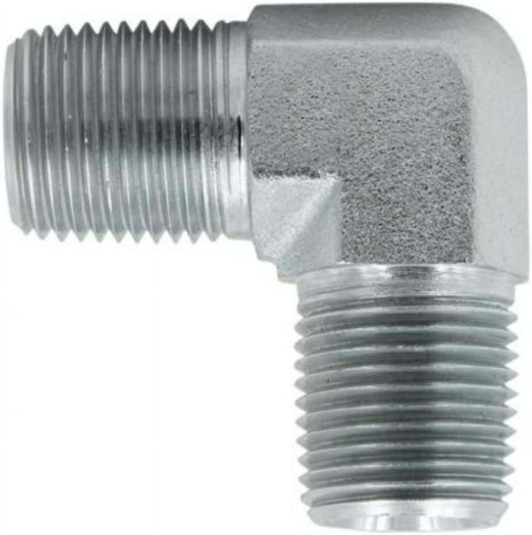 NPTF Male x 3/4" NPTF Male 90 Degree Elbow/Corner Steel Hydraulic Pipe Thread Fitting | 5500-16 ...