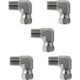 NPTF Male x 3/8" NPSM Female Swivel 90 Degree Elbow/Corner Hydraulic Pipe Fitting (5-PACK ...