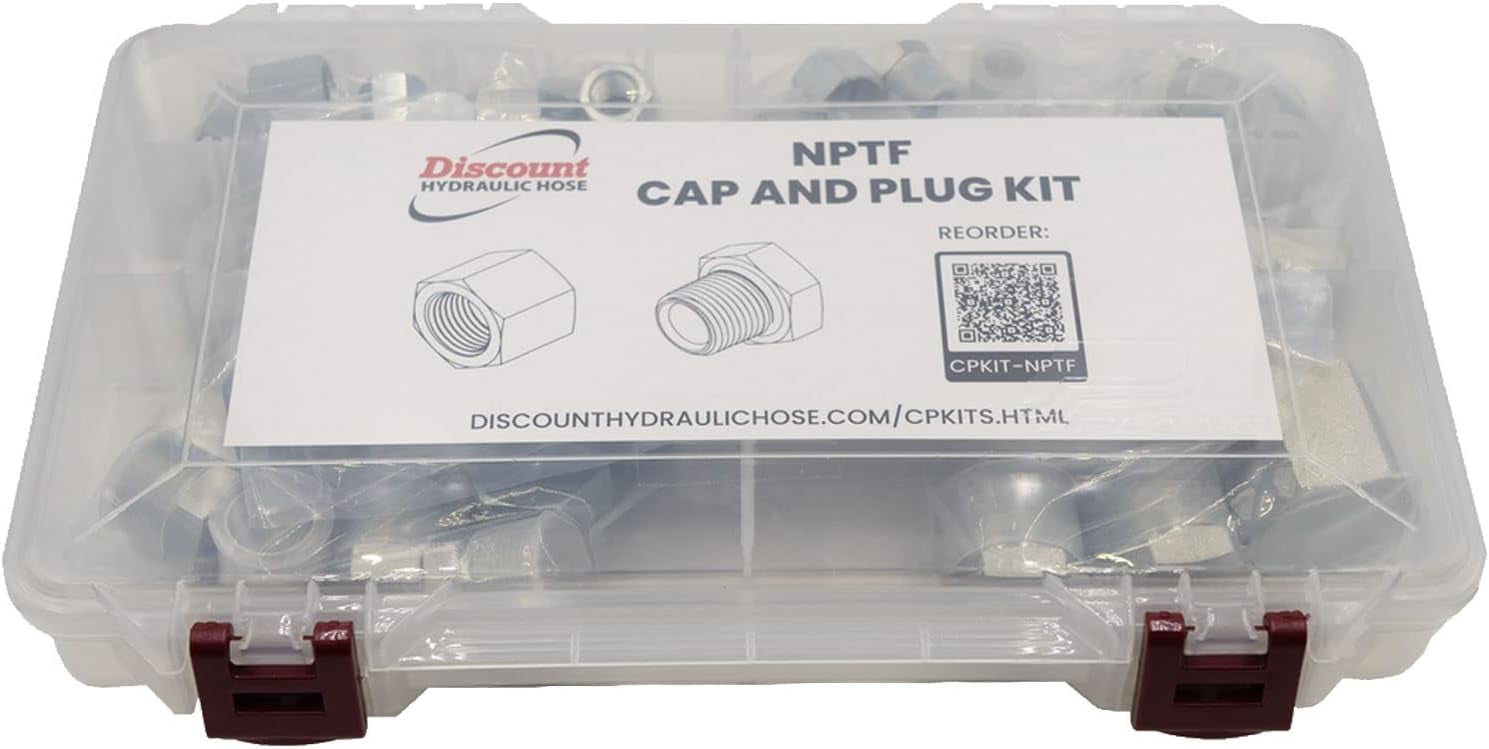 NPTF Thread Cap & Plug Hydraulic Fitting Assortment Kit (40 Piece ...