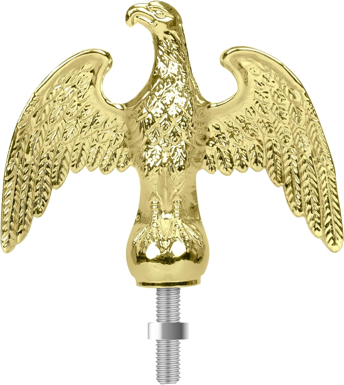 NQ Gold Flag Pole Eagle Topper Ornament, Aluminum Alloy Finial for 20 ...