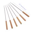 "Best 12 PACKS Marshmallow Roasting Sticks 32"" Set of 8 BBQ Skewers with Wooden Handle ...
