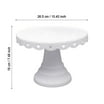 "Last Confection 11"" White Round Cake Stand - Durable Melamine Display ...