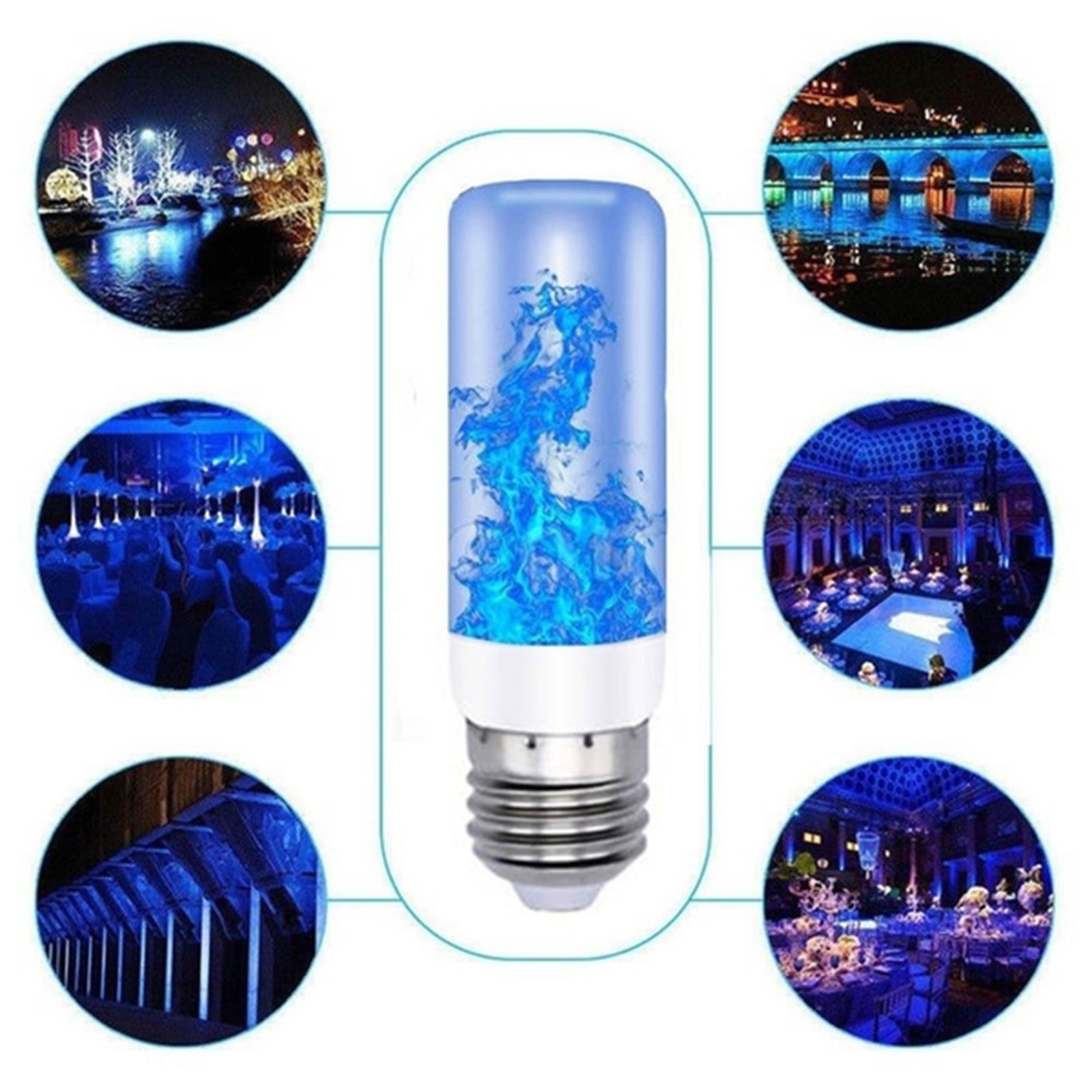 NQWZTIU Light 4 Modes E27 LED Flame Effect Bulb Creative Flickering ...