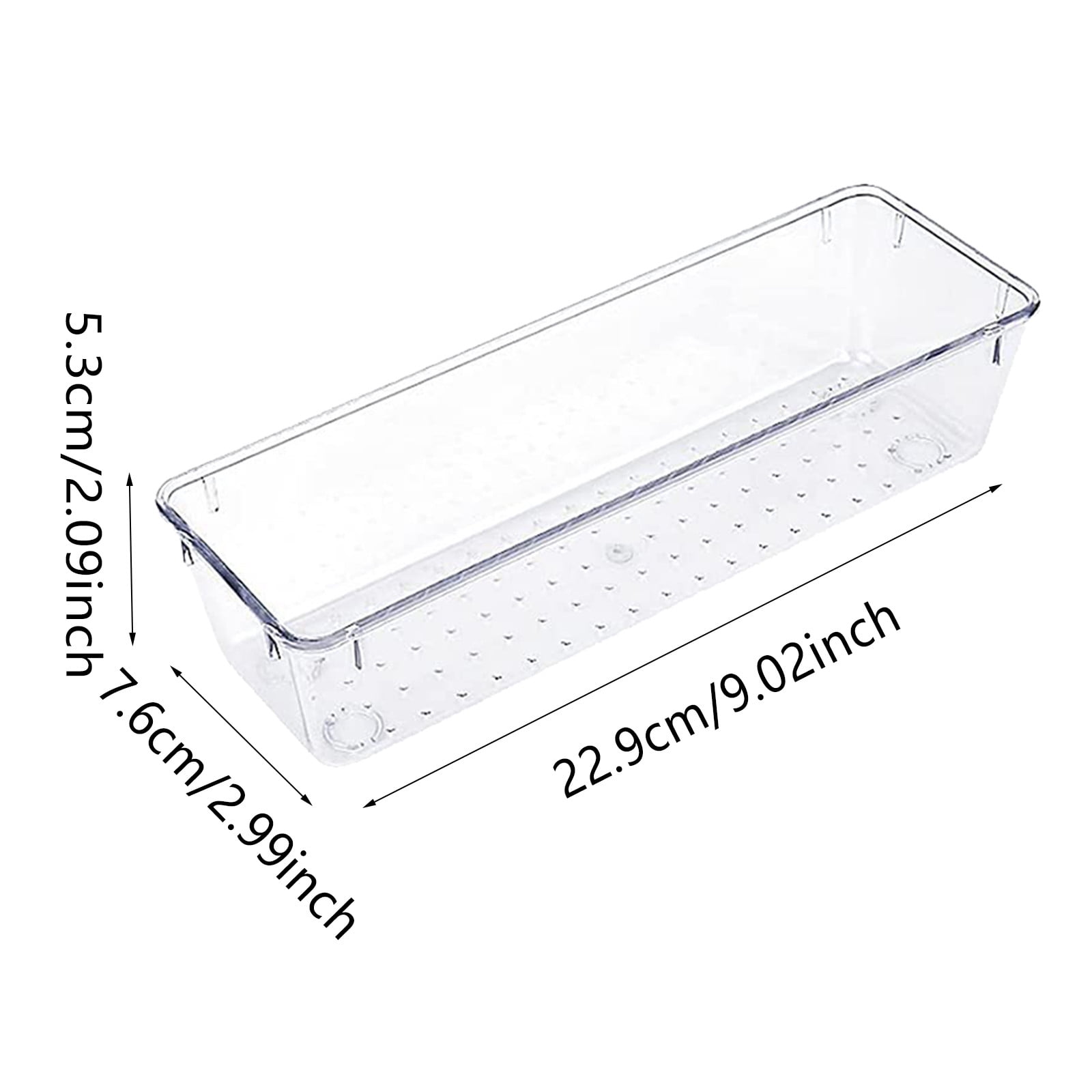 NQWZTIU Stackable Drawers Clear Plastic Drawer Organizer Set 4 Sizes ...