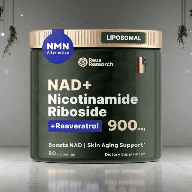NR 900mg Anti-Aging Supplement-NAD+&Resveratrol Formula-80 Capsules ...