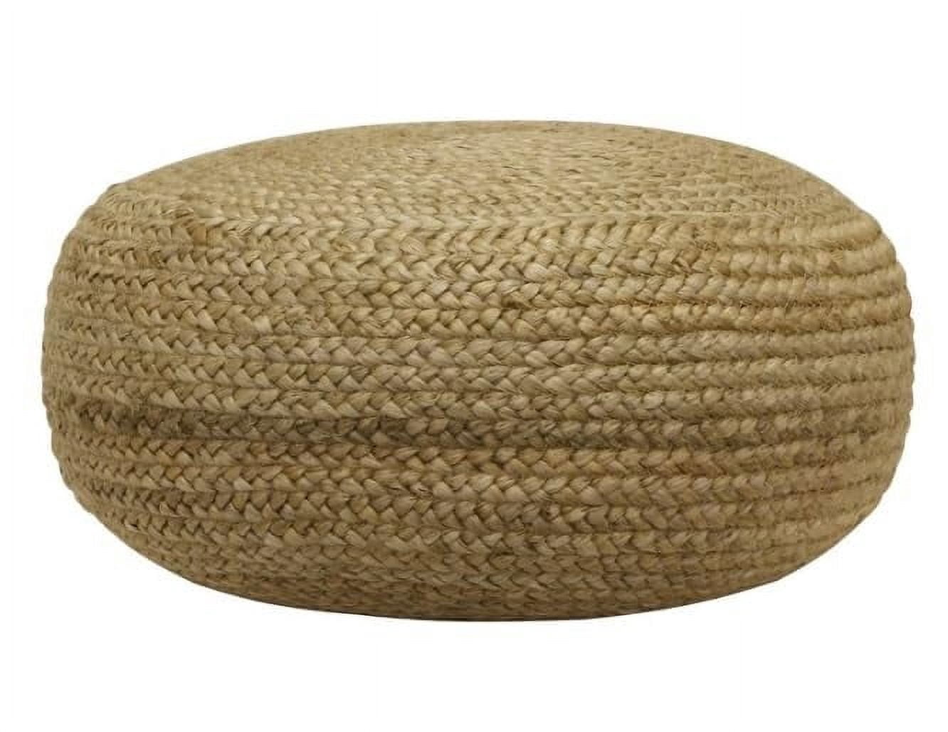 NR HOME STORES Jute Pouf for Seating Jute Ottoman for Footrest Filled ...