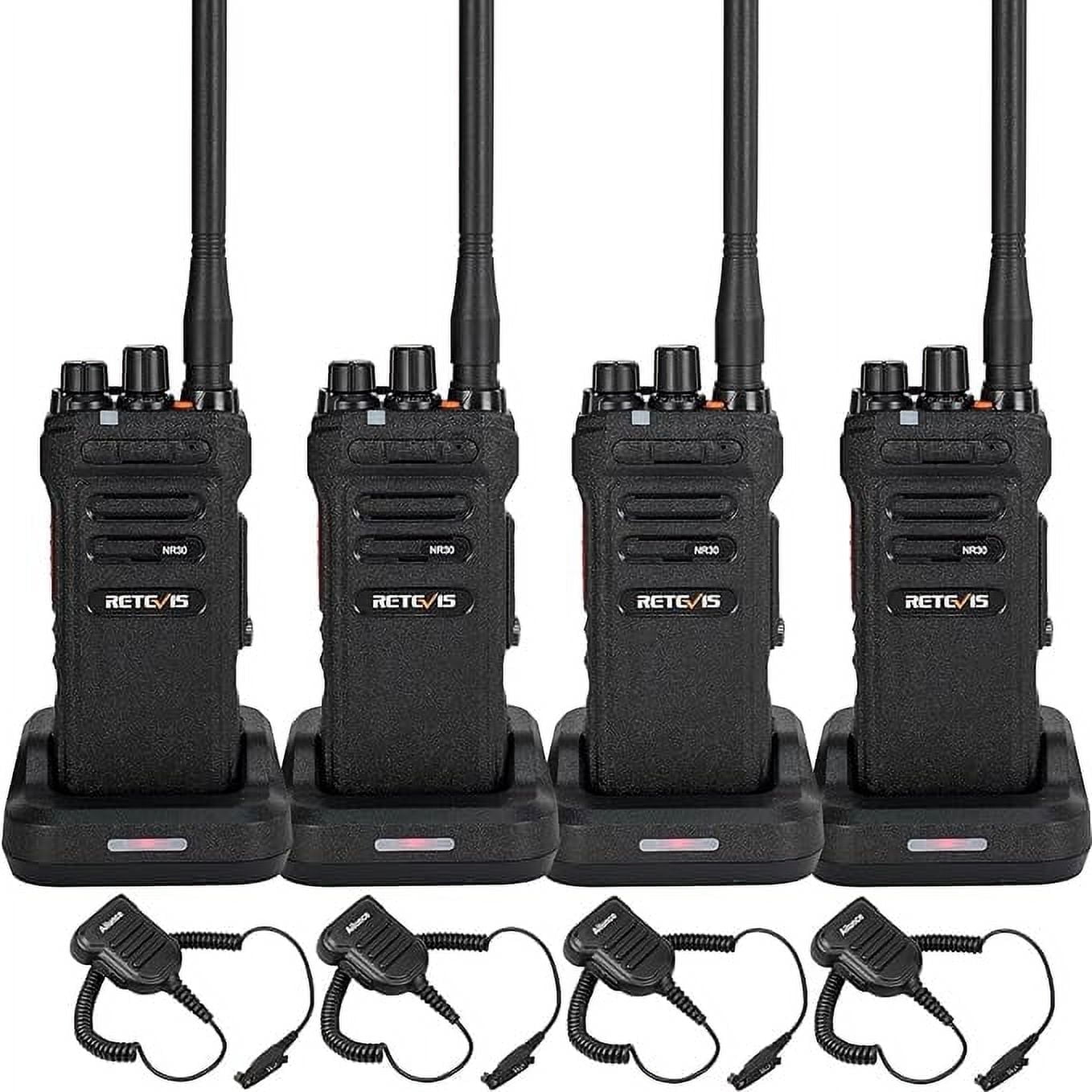 NR30 2 Way Radio Long Range, Waterproof Walkie Talkies with Mic, High ...