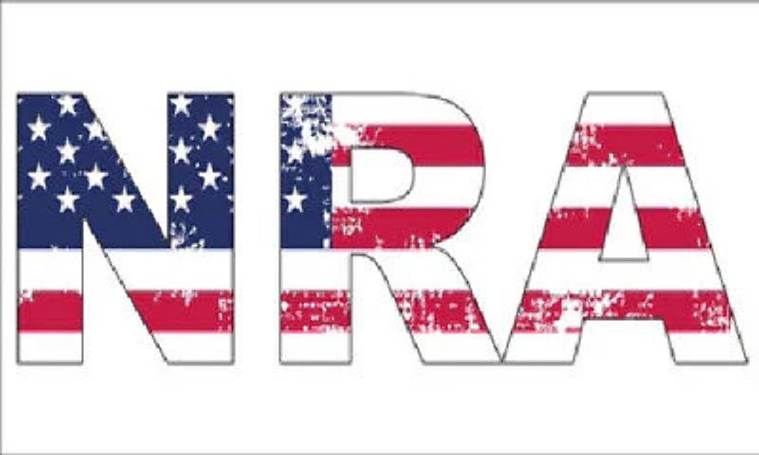 NRA PATRIOTRIC LETTERS WHITE Vinyl Decal Bumper Sticker - Walmart.com