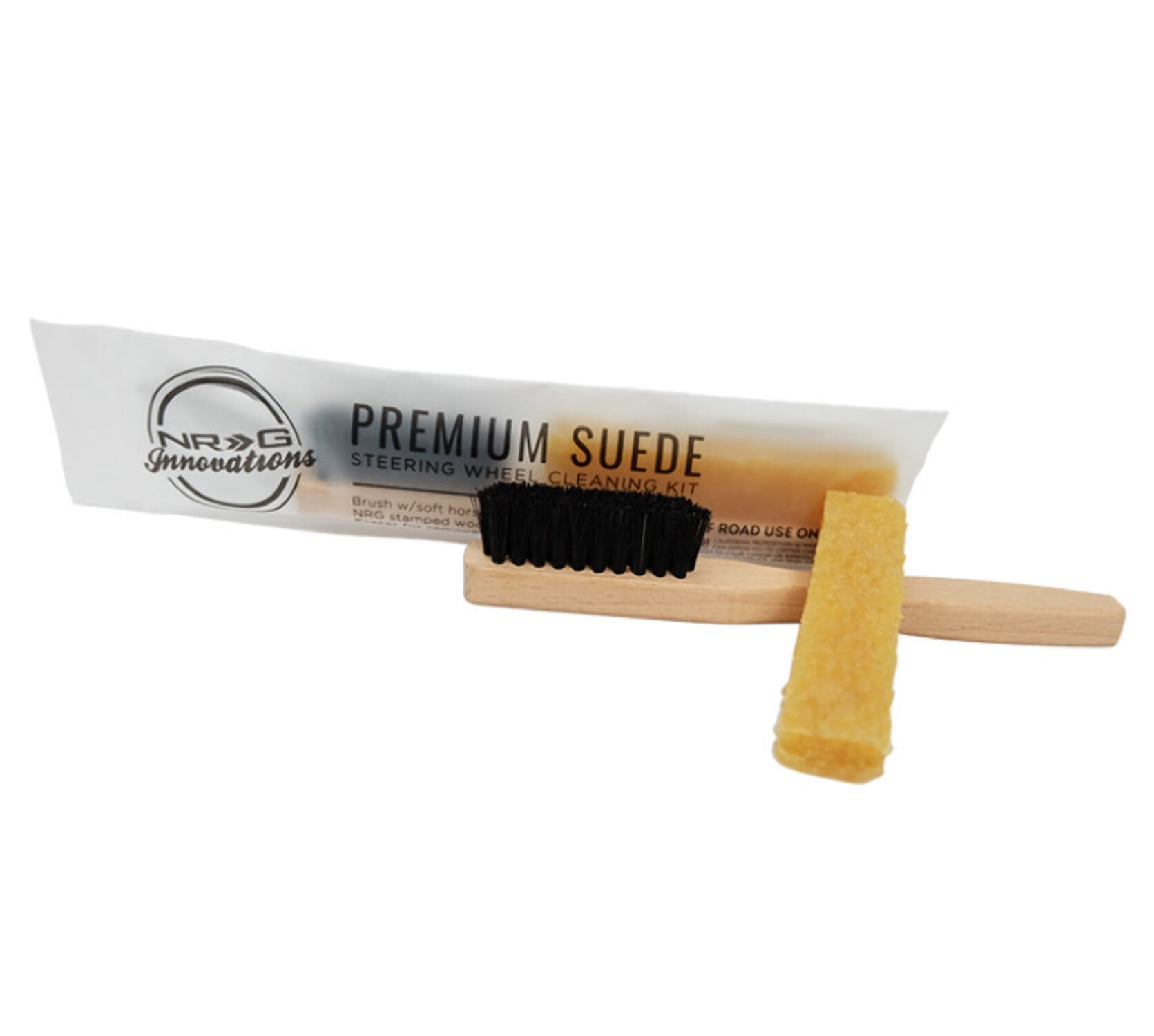 NRG Suede Steering Wheel Cleaning Kit- Including Eraser and Horse Brush ...
