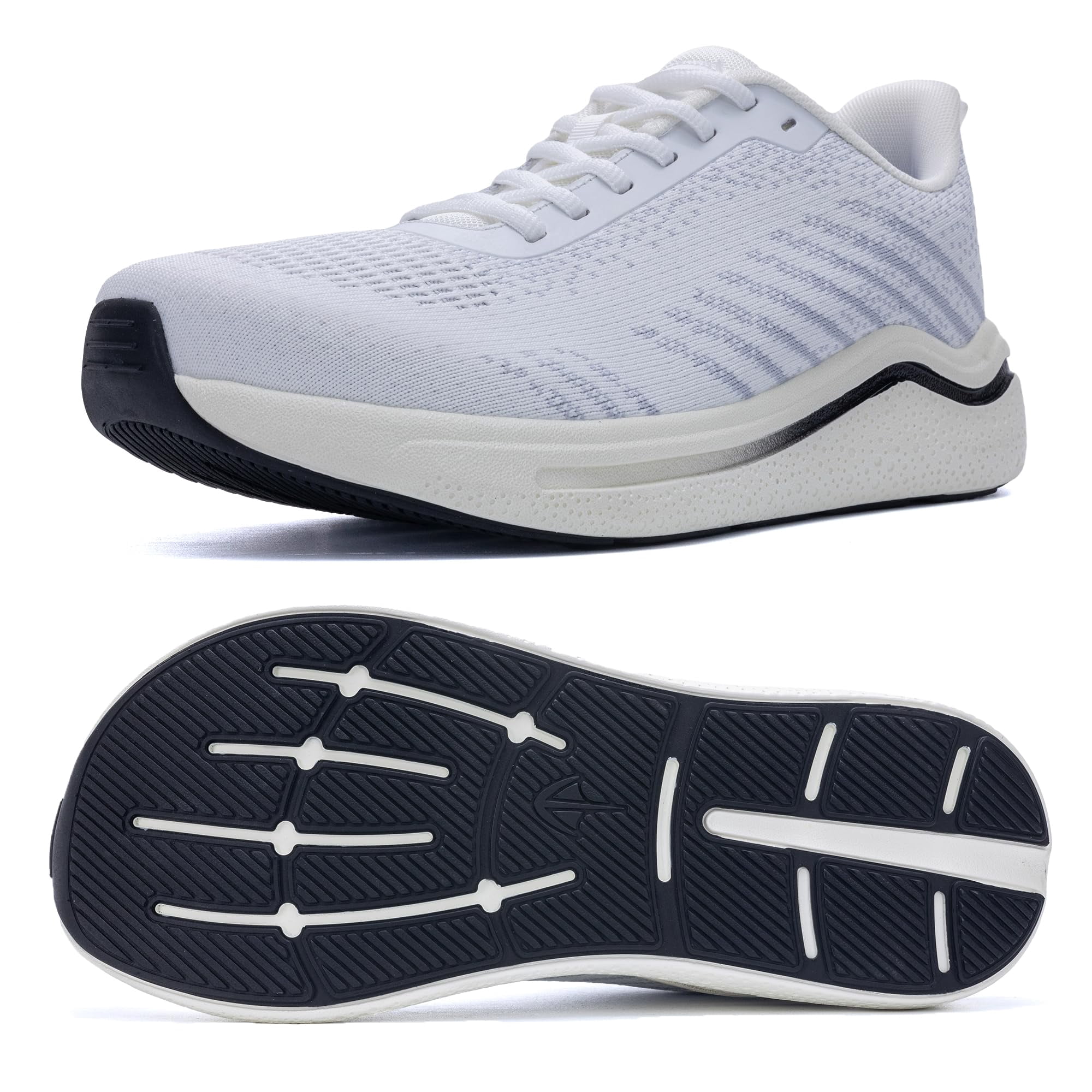 NRNHI Men's Wide Walking Shoes Arch Support Running Tennis Sneakers ...