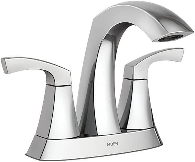 Moen Lindor 84506 Chrome 2-Handle 4-in Centerset WaterSense Bathroom ...