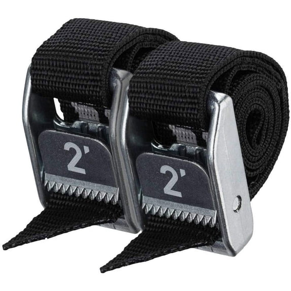 NRS Ratchet Tie-Down Straps Heavy Duty - 1,500 lb Strength - 2 Pack, 15 ...