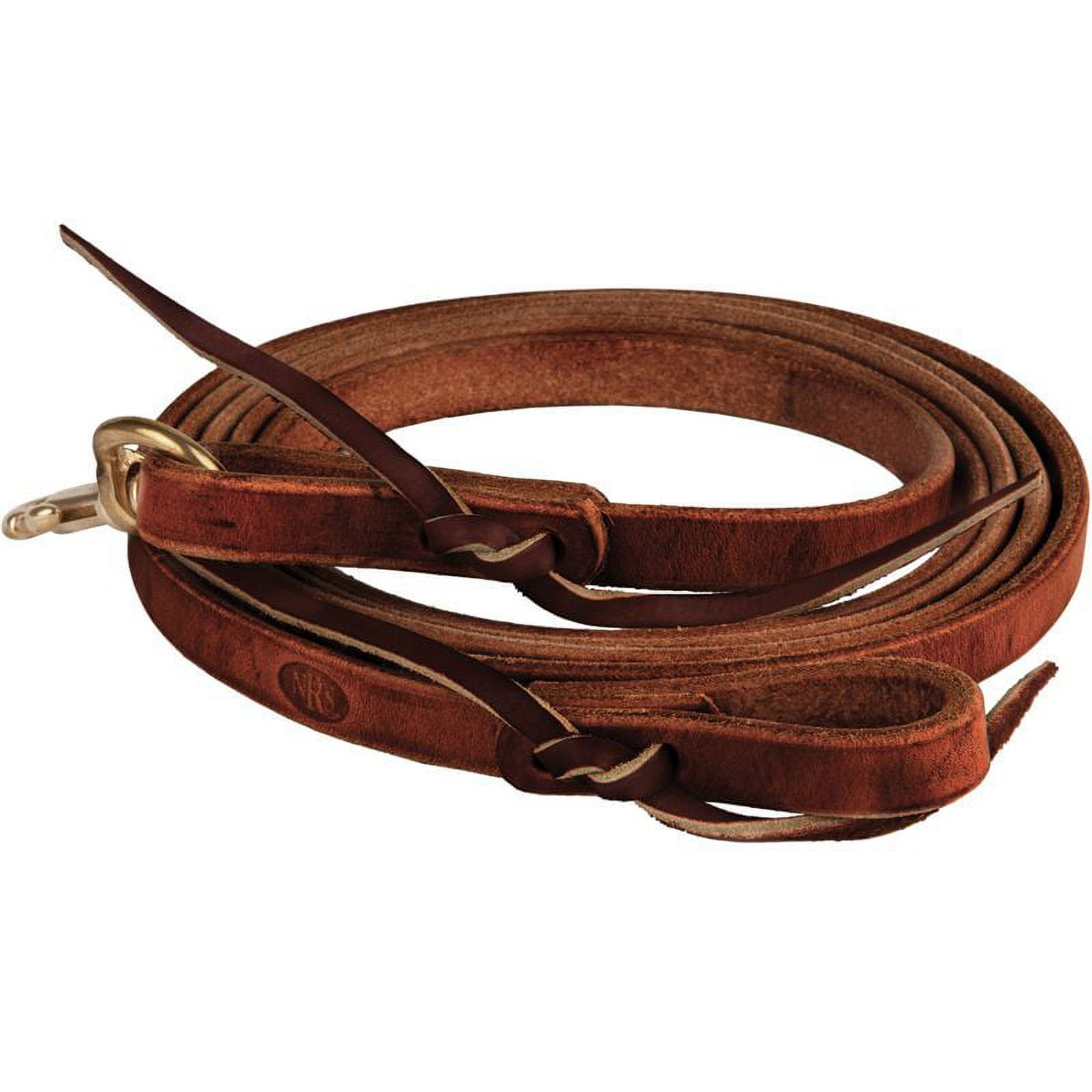 NRS Tack 8 ft. x 5/8 in. Oiled Harness Leather Flat Roping Reins ...