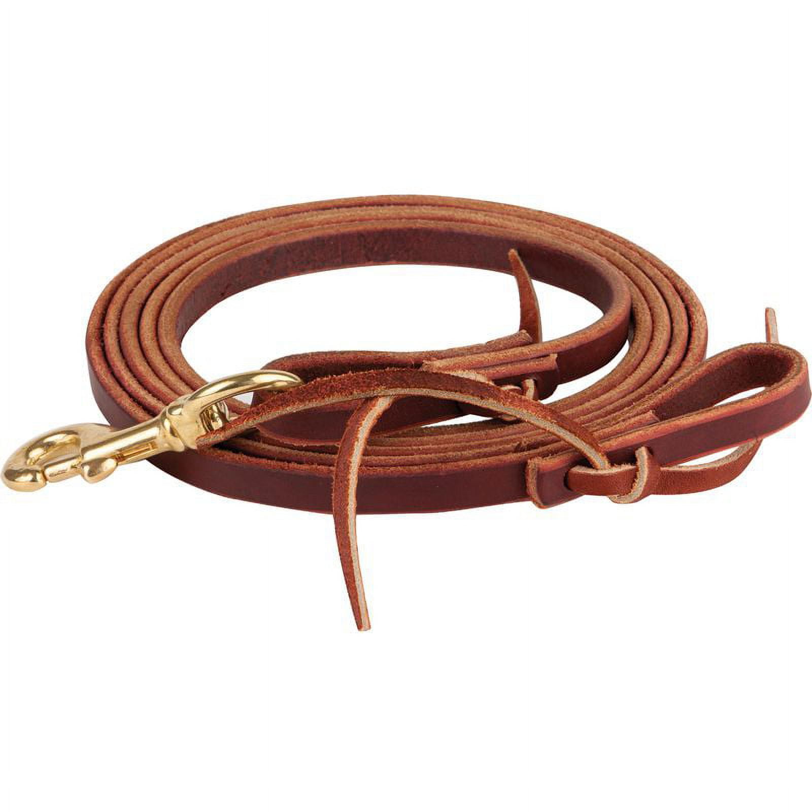 NRS Tack Latigo Leather Flat Roping Reins - Walmart.com