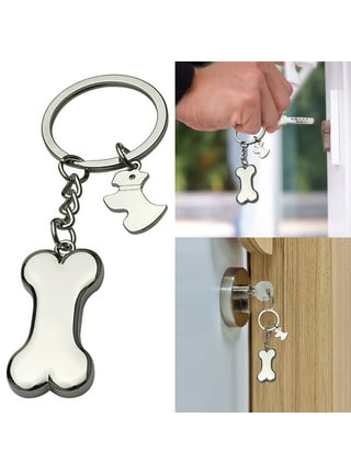 DOWAY Cute Enamel Dog Keychain Keyring Pets Dog Keyrings, 43% OFF