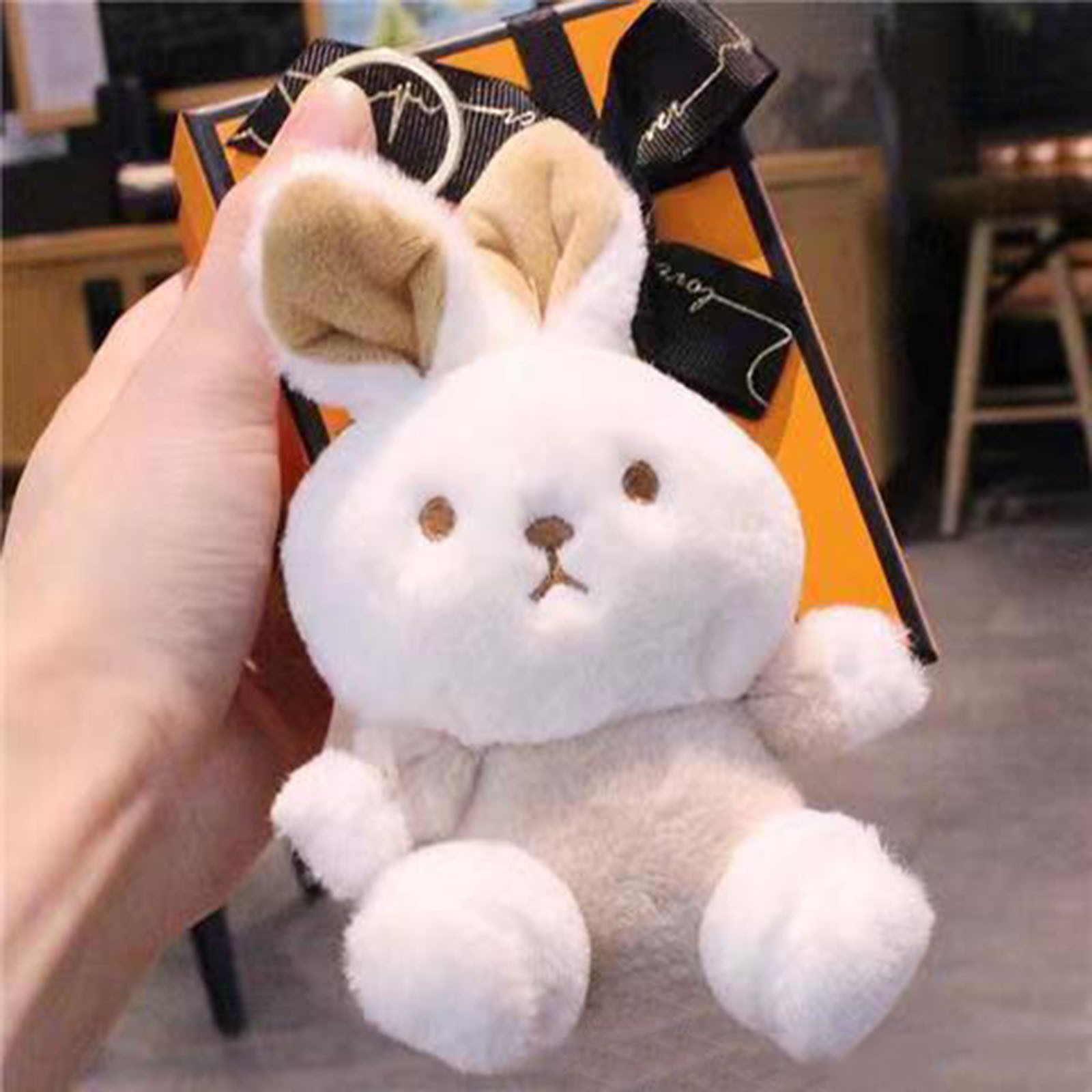 Key Chain Rings Easter Rabbit Plush Stuffed Stuffed Animal Doll Boy and ...