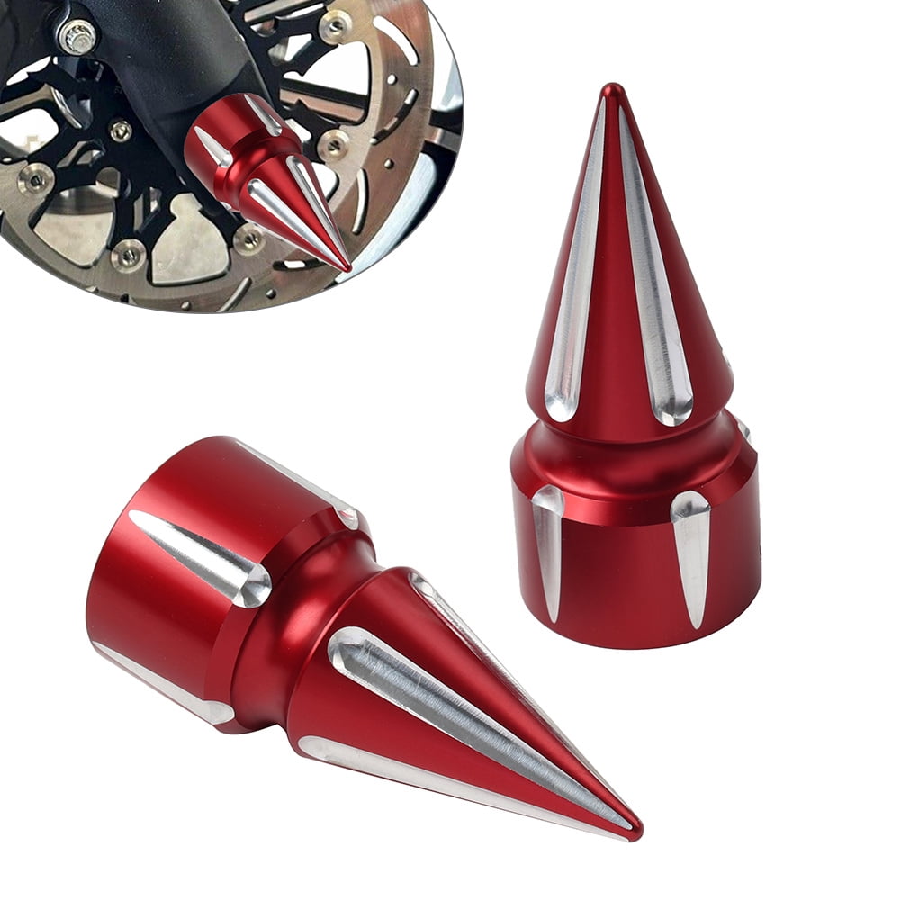 NS 1 Pair 3.6" Front Axle Cap Nut & Bolt Assortment Sets Aluminum Red ...