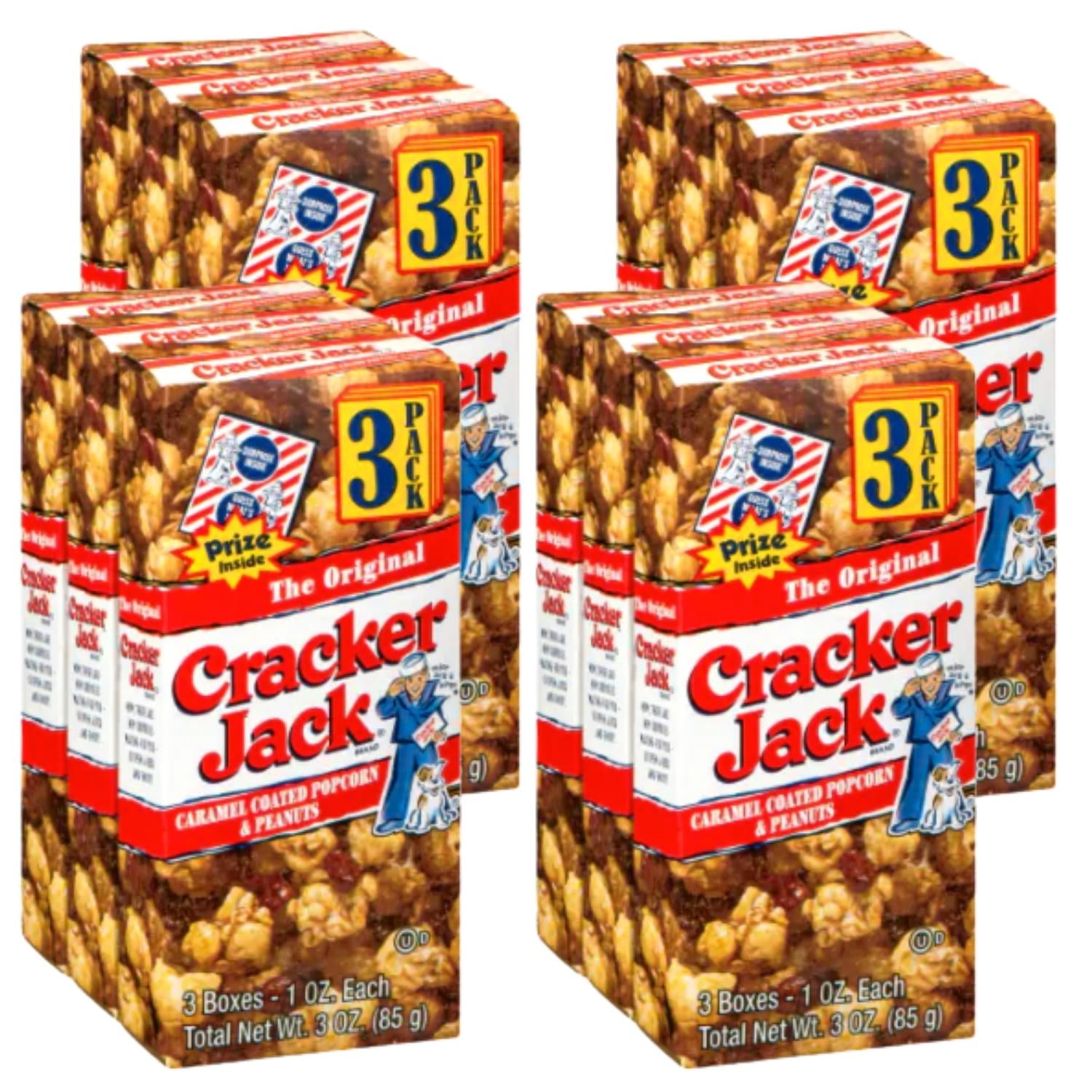 NS Cracker Jack Original, 12 Total 1oz Boxes, Caramel Popcorn with ...