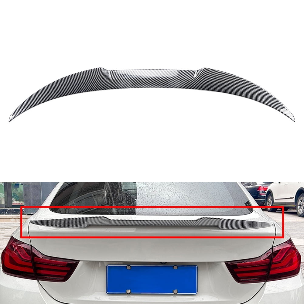 NS 1Pc Rear Trunk Spoiler Wing Carbon Fiber Black Car Trunk Spoiler ...